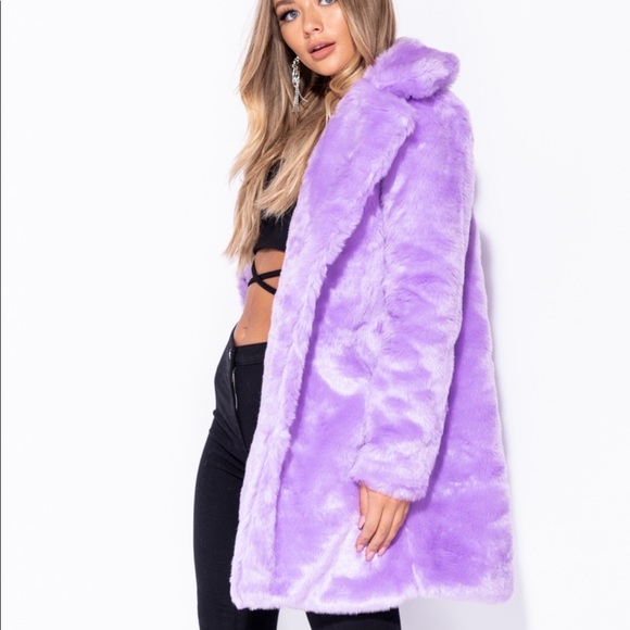 Jackets & Coats | Lyla Lilac Vegan Faux Fur Coat | Poshmark